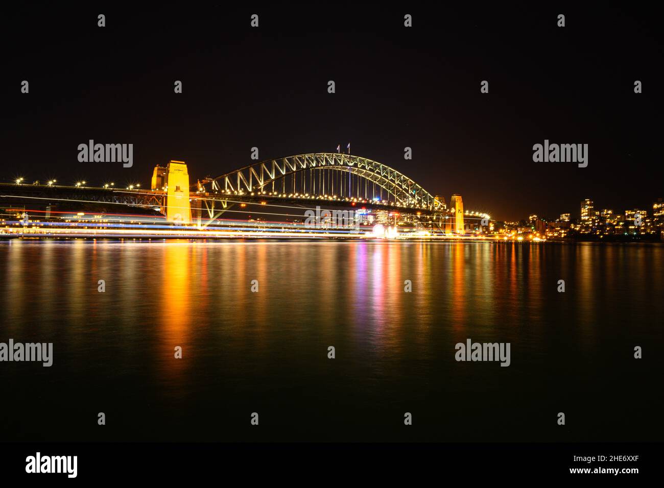 Sydney Harbour Bridge at Night Stock Photo - Alamy