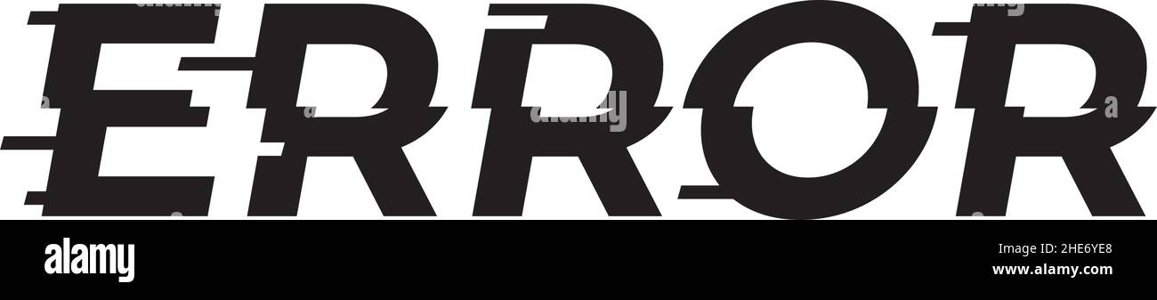 Error text icon symbol vector logo design Stock Vector Image & Art - Alamy