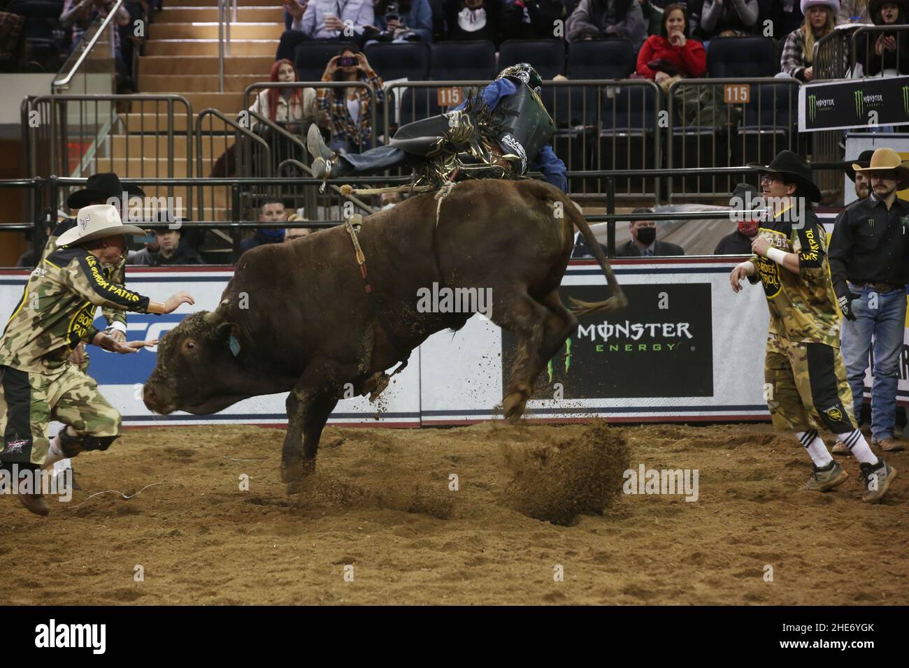 Bull Rider Kyler Oliver Competes at 2022 PBR Unleash The Beast Event ...