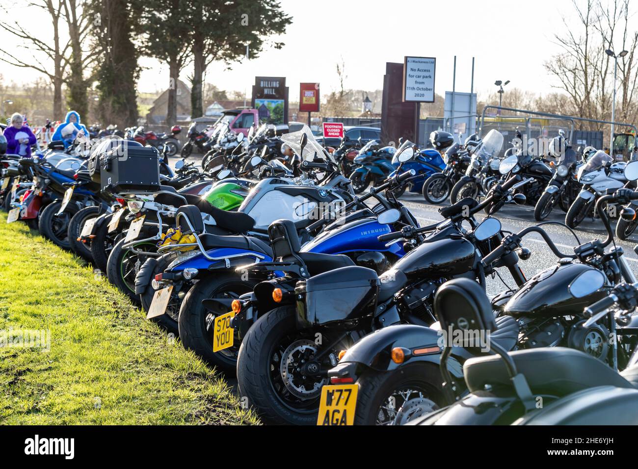 Northampton, UK. 9th January 2022. Chilly Willy Charity Motorcycle Ride ...