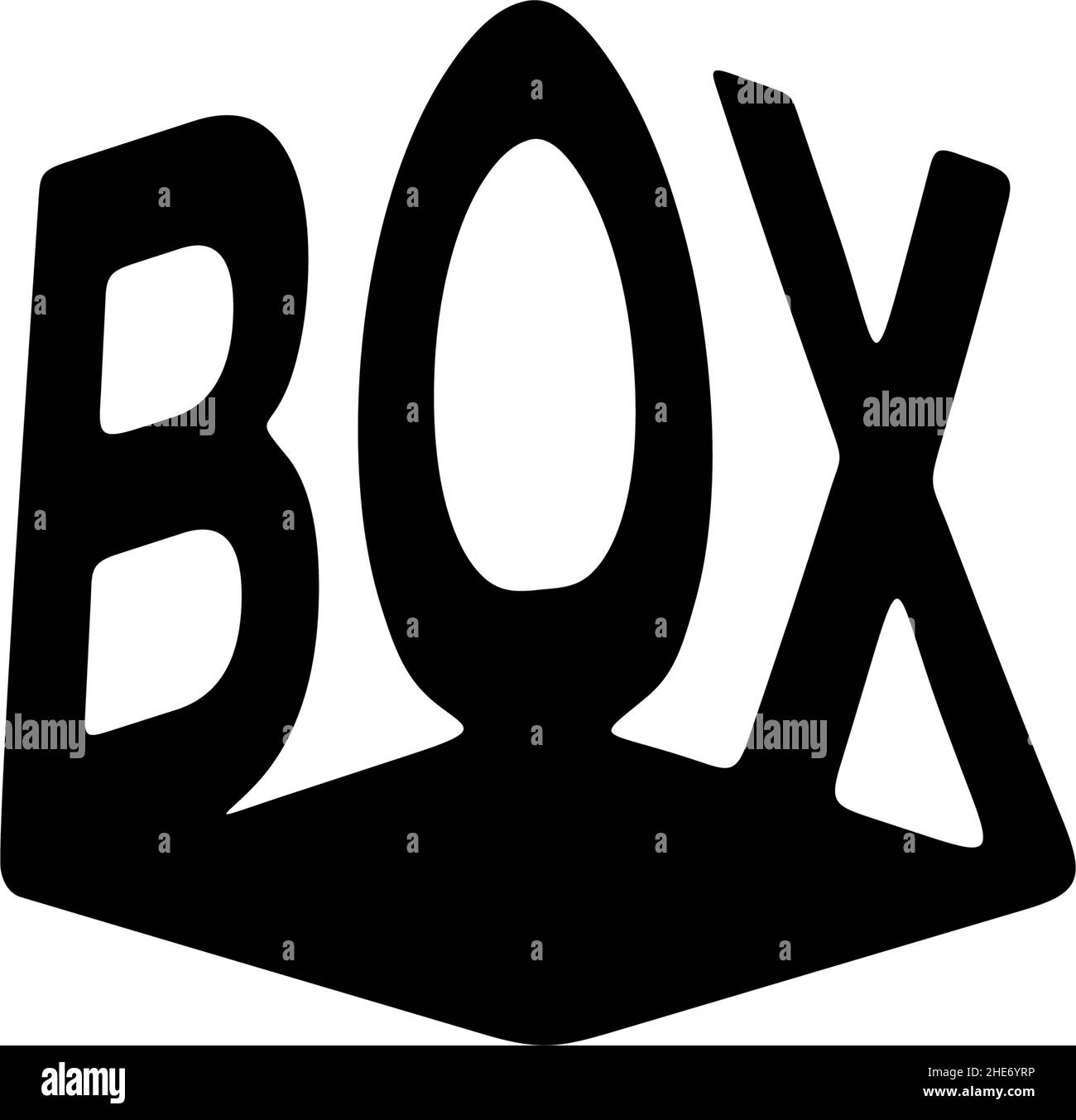 Box text shape vector logo design Stock Vector Image & Art - Alamy