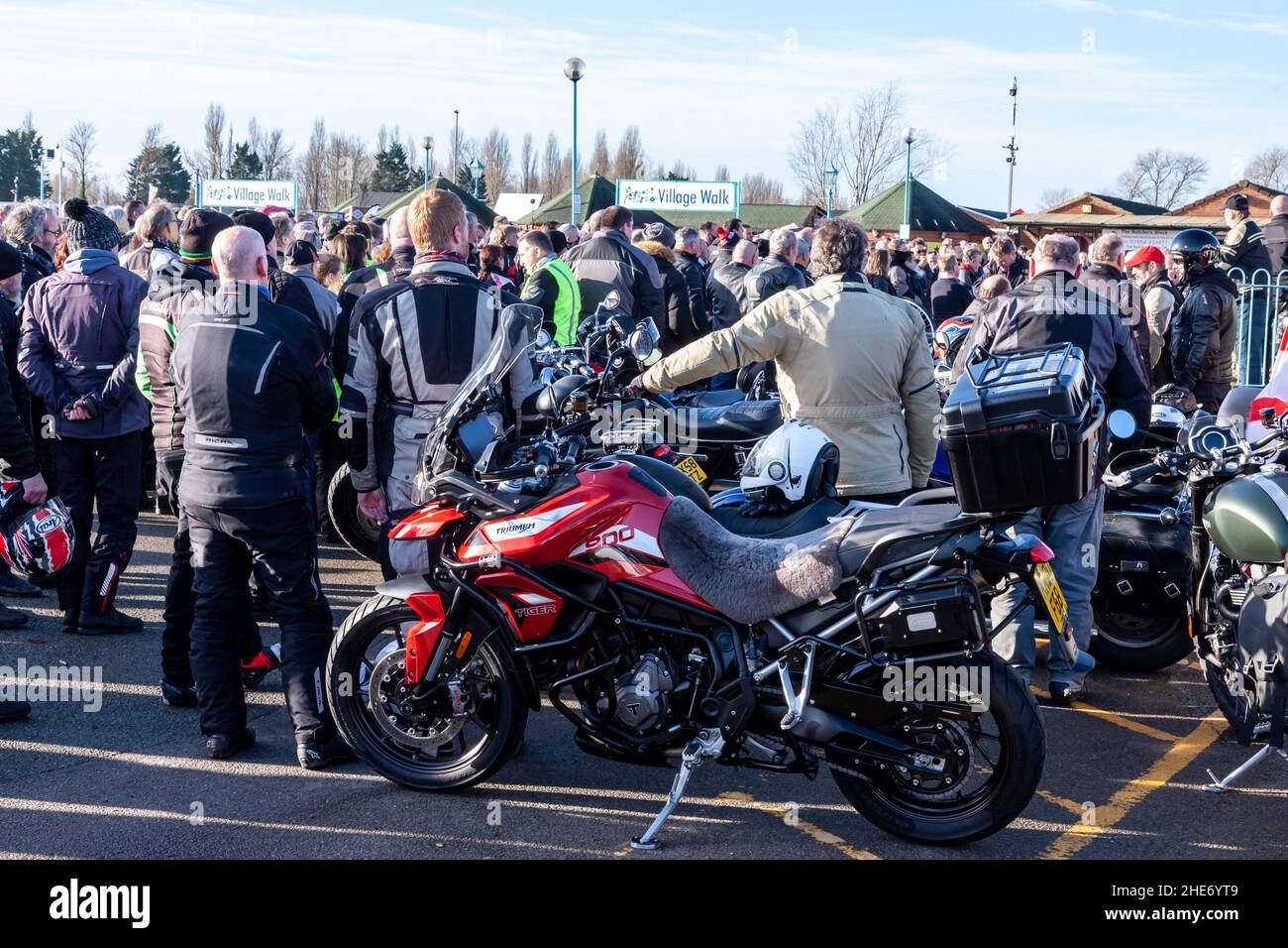 Northampton, UK. 9th January 2022. Chilly Willy Charity Motorcycle Ride ...