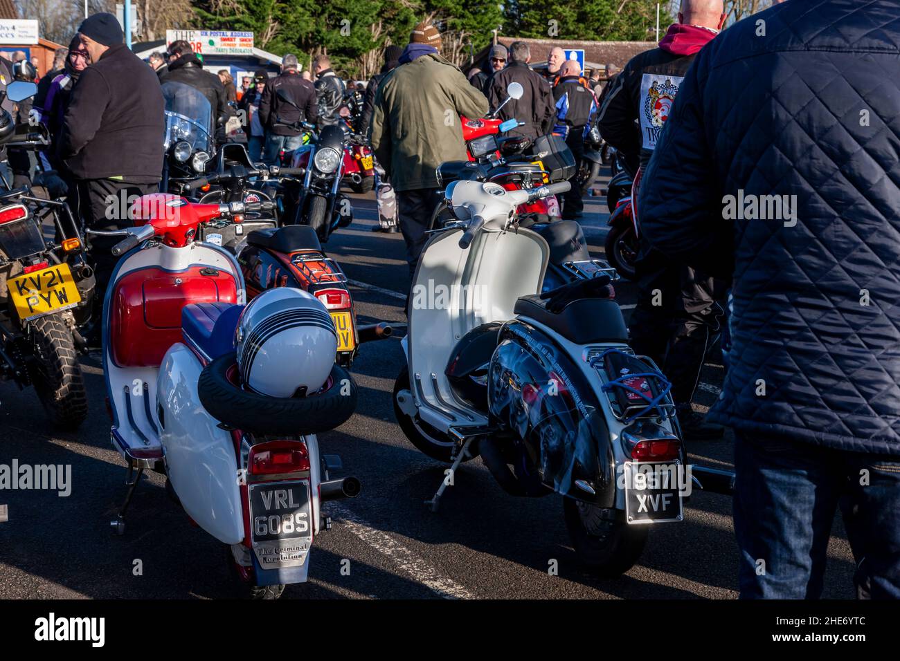 Northampton, UK. 9th January 2022. Chilly Willy Charity Motorcycle Ride ...