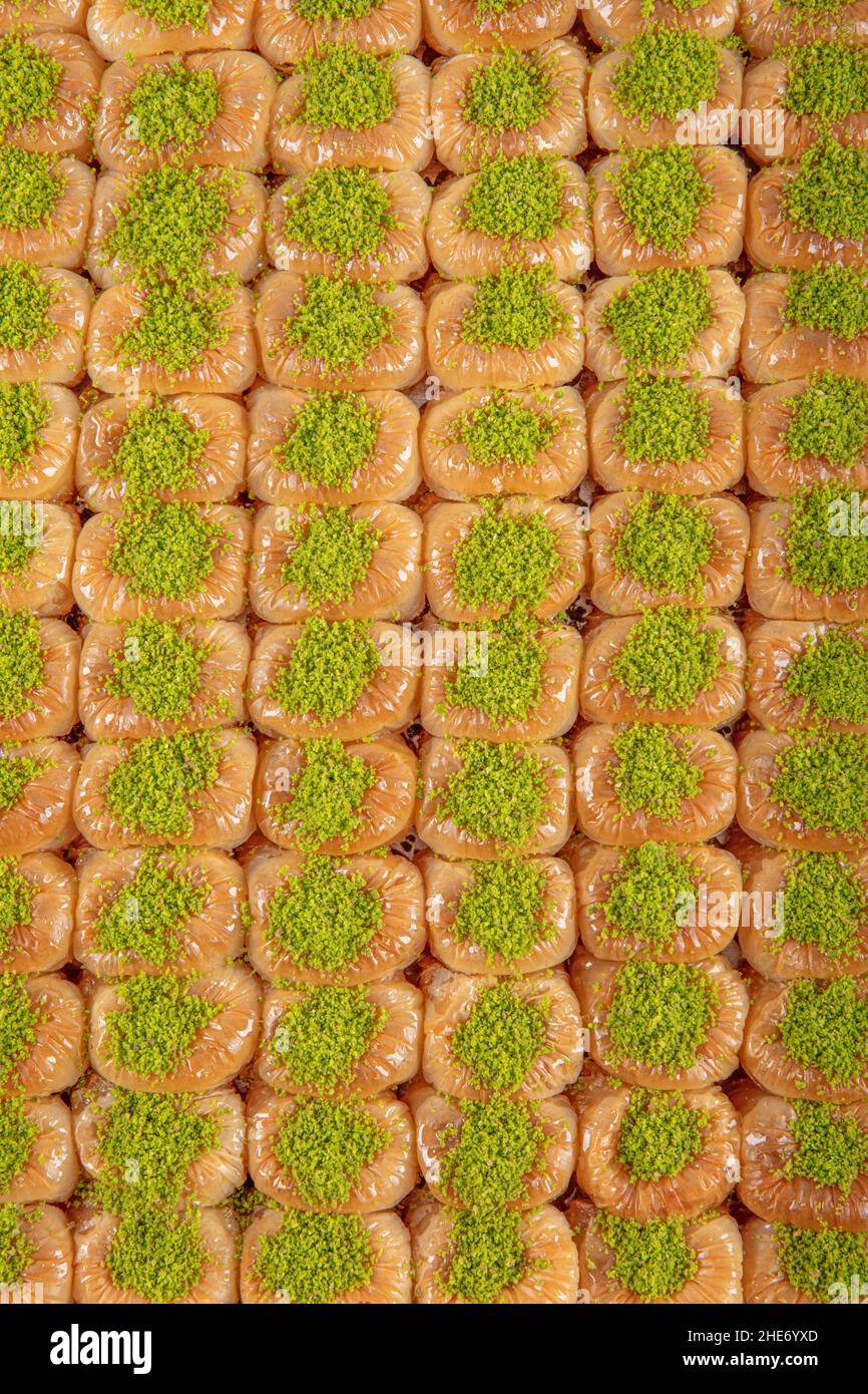 Traditional Turkish dessert called Bulbul Nest , Special baklava with ...