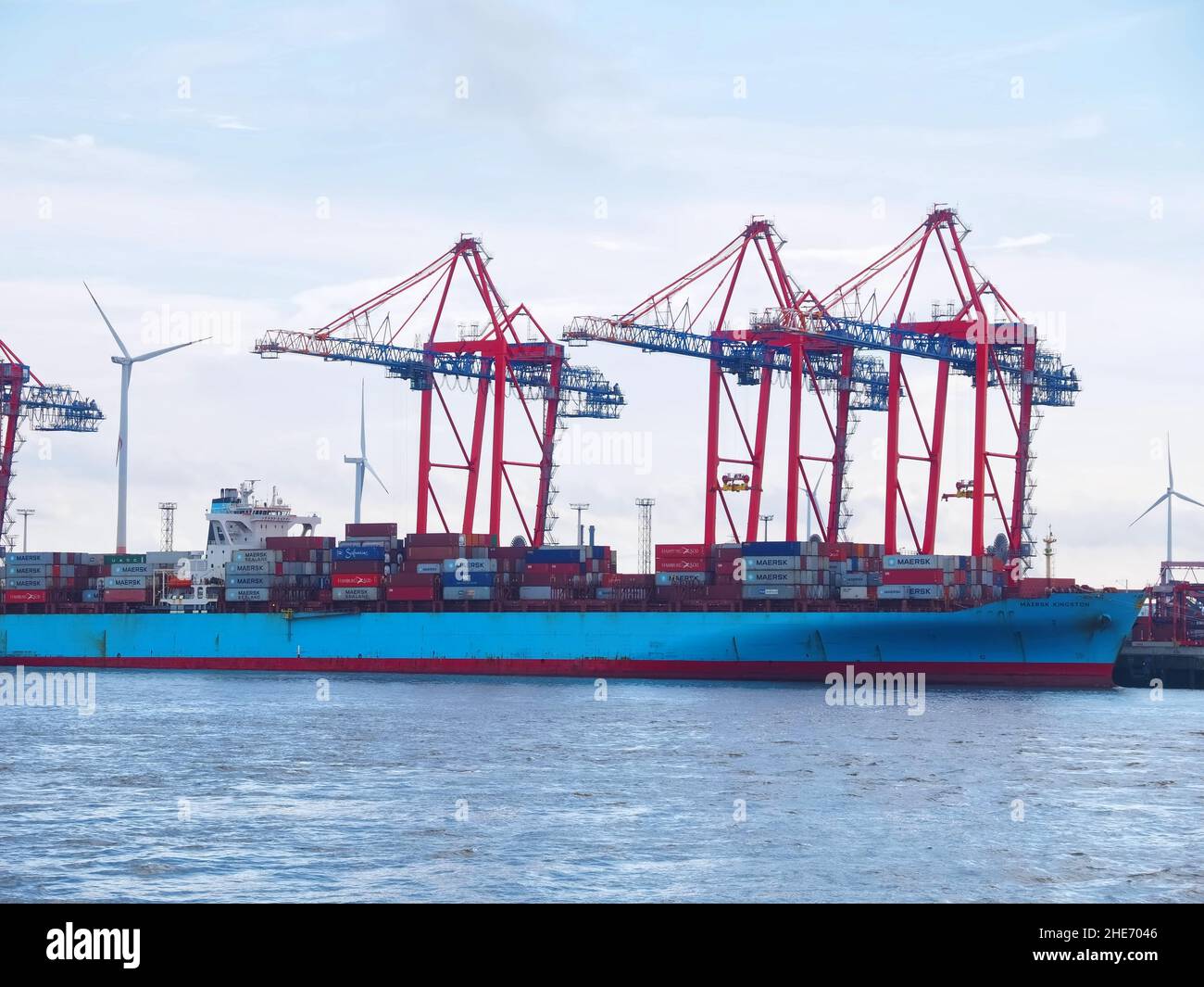 Cargo industry and container shipping at the Famous port of Hamburg ...