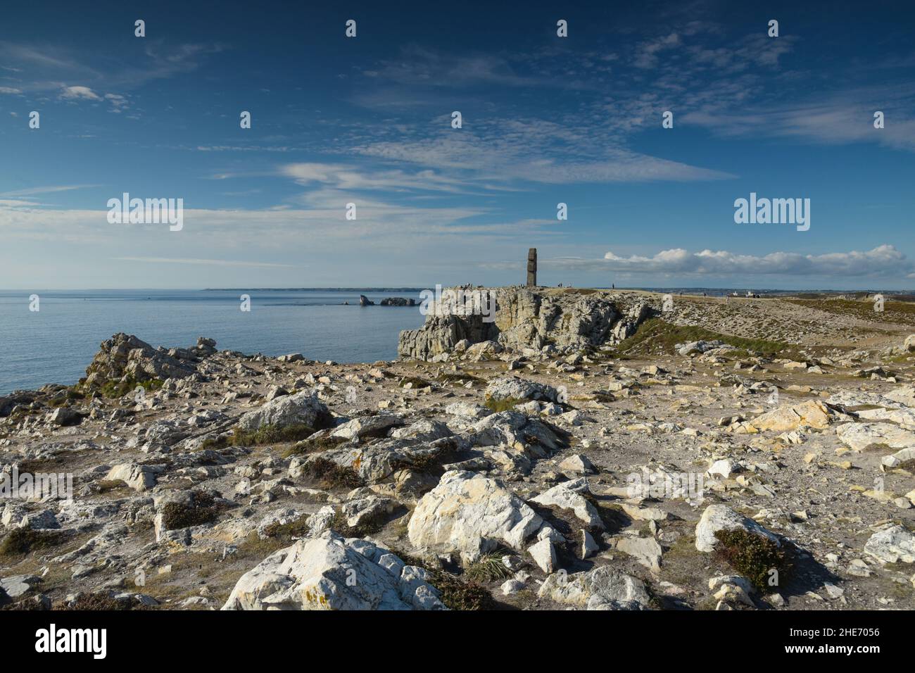 landscape of peninsula of crozon in finistere in Brittany in France ...