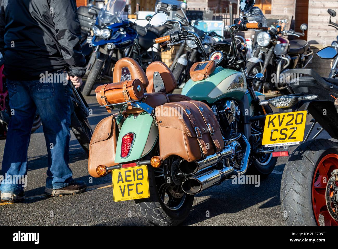 Northampton, UK. 9th January 2022. Chilly Willy Charity Motorcycle Ride ...