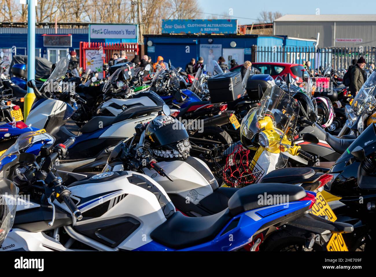 Northampton, UK. 9th January 2022. Chilly Willy Charity Motorcycle Ride ...