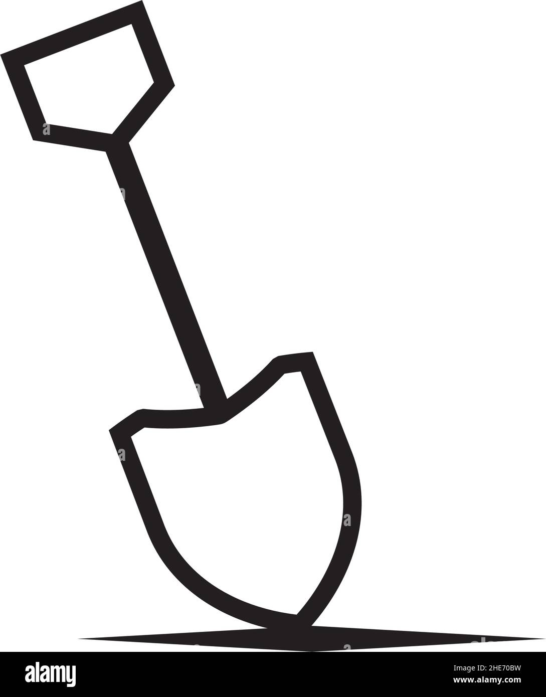 Black shilouette shovel vector logo design Stock Vector Image & Art - Alamy