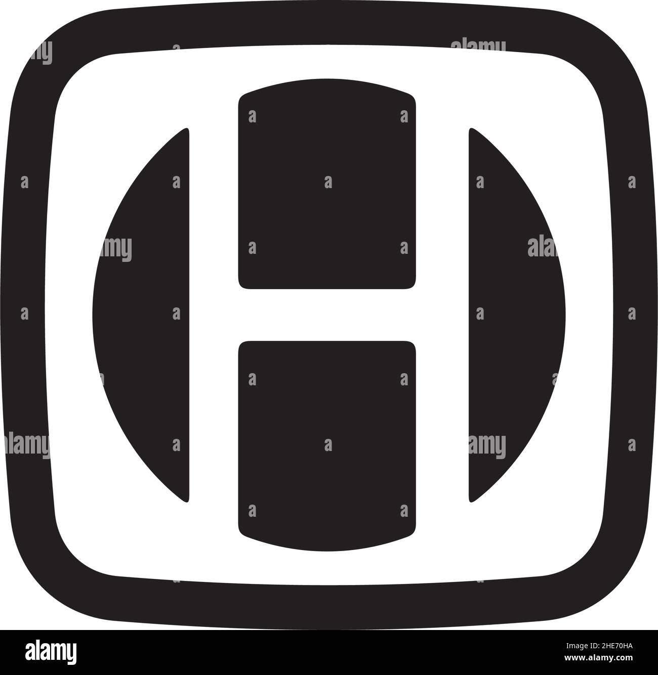 H letter initial app vector logo design Stock Vector Image & Art - Alamy