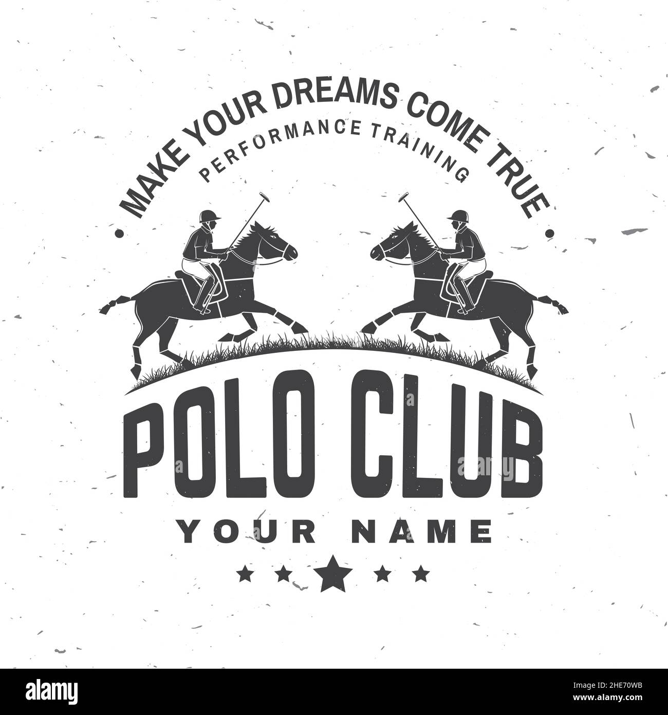 Polo club sport badge, patch, emblem, logo. Vector illustration ...