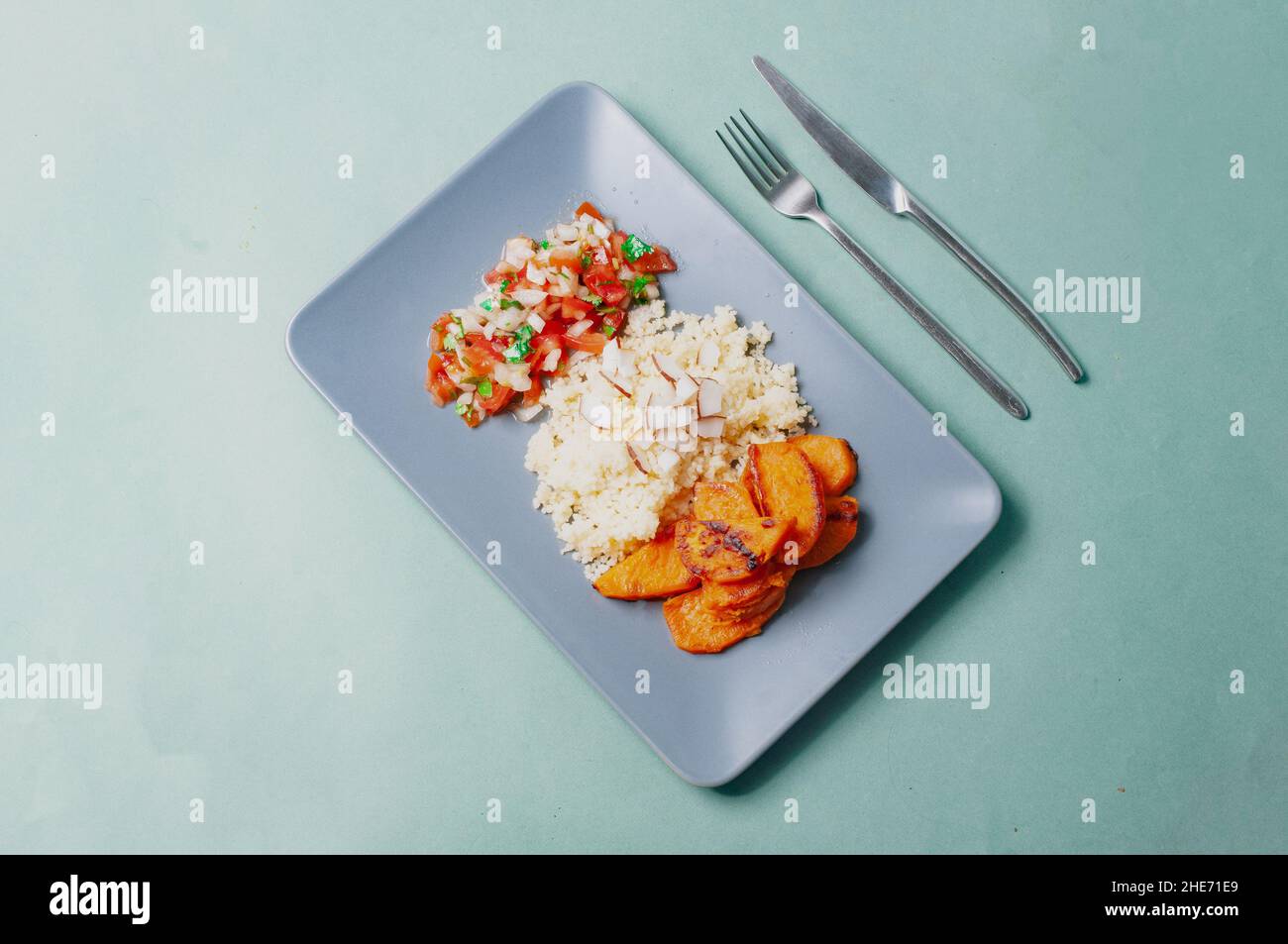 Delicious minimalistic food background south american plant based meal ...