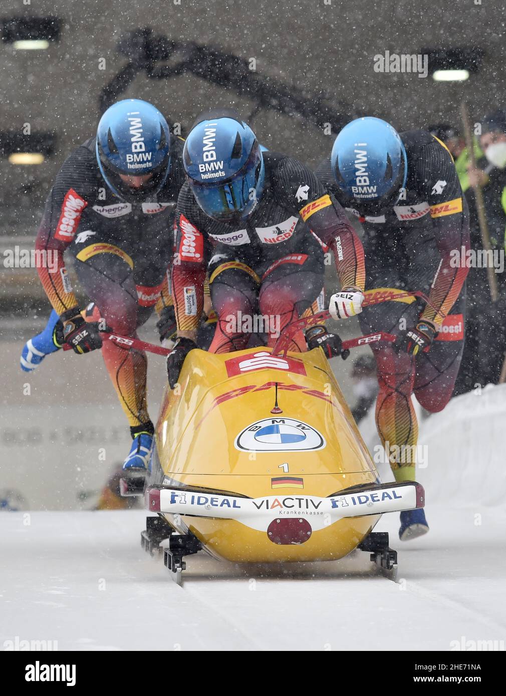 Winterberg, Germany. 09th Jan, 2022. Bobsleigh: World Cup, four-man ...