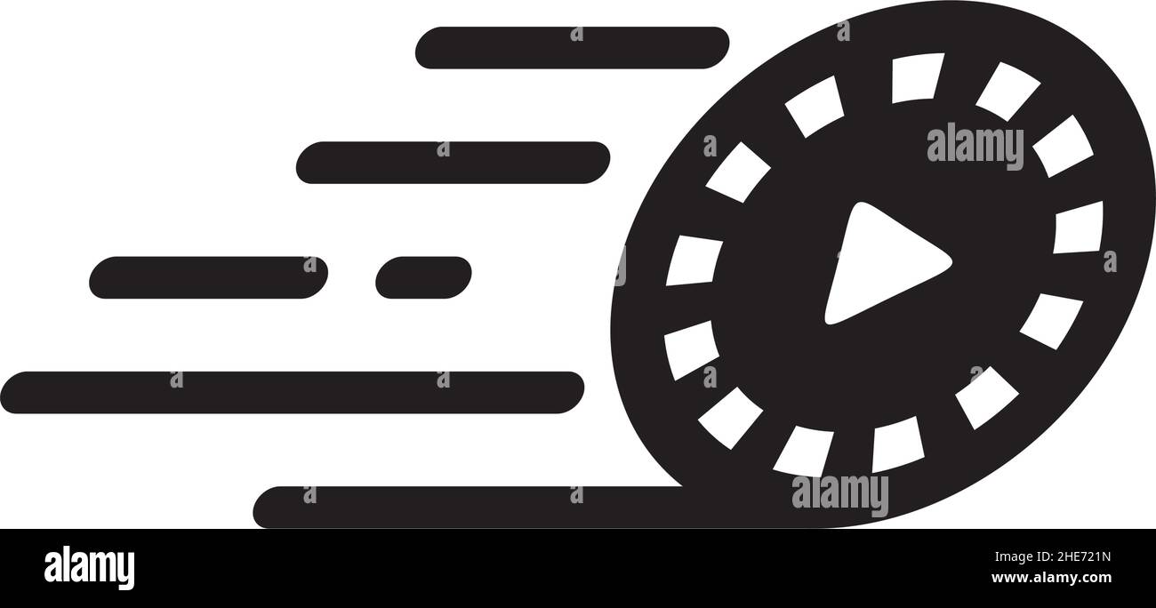 Movie or film production industry vector logo design with black reel icon Stock Vector Image ...