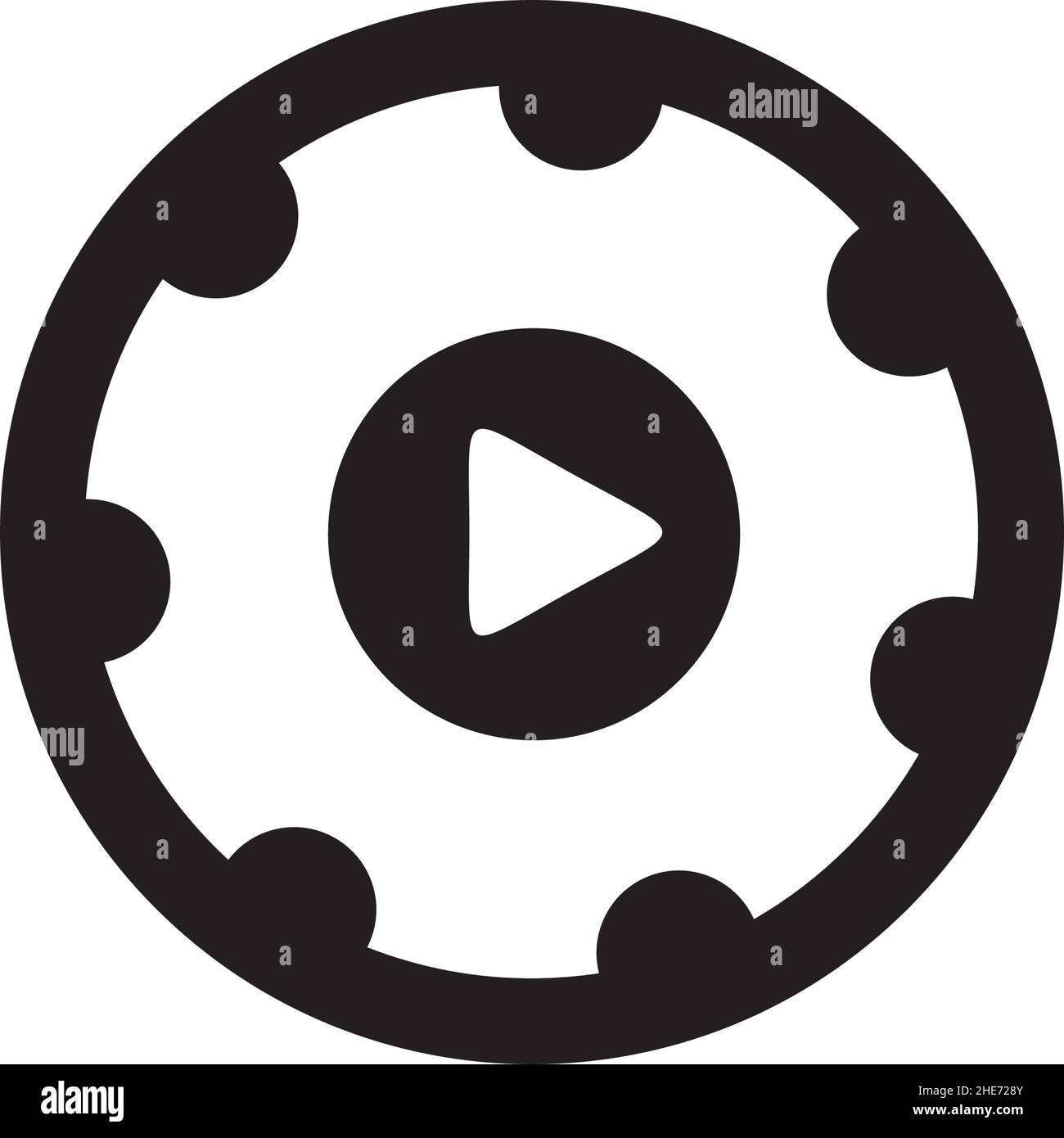 Movie or film production industry vector logo design with black reel icon Stock Vector Image ...