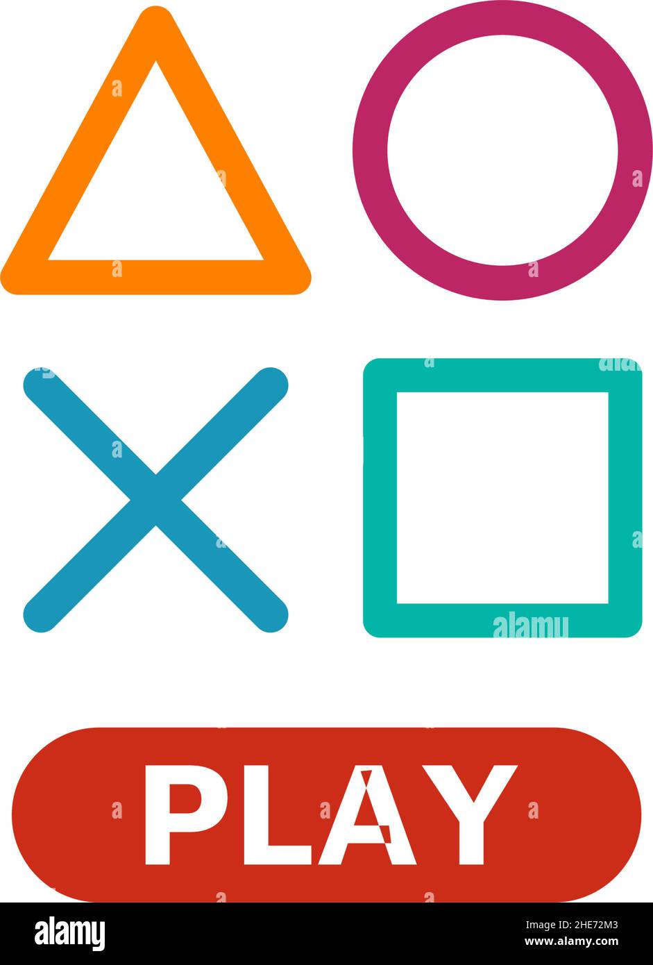 Game button play icon vector logo design Stock Vector Image & Art - Alamy