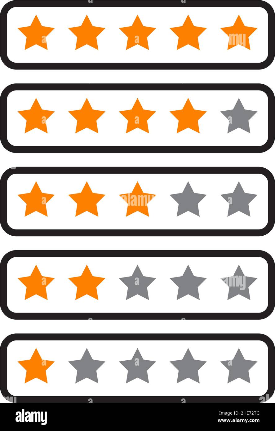 Rate stars user testimonial icon vector logo design Stock Vector Image ...