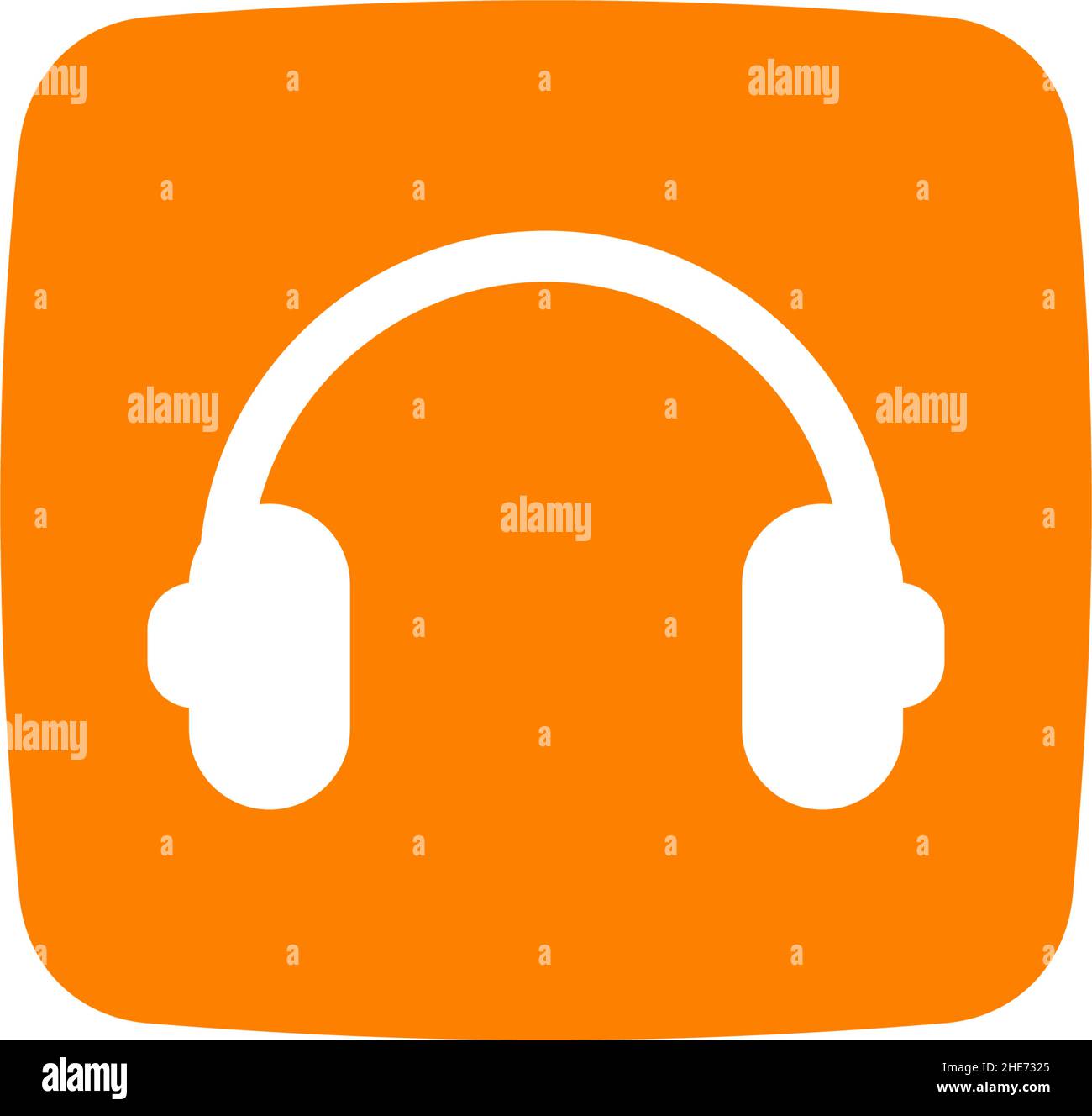 Online music app with headphone icon vector logo design Stock Vector ...