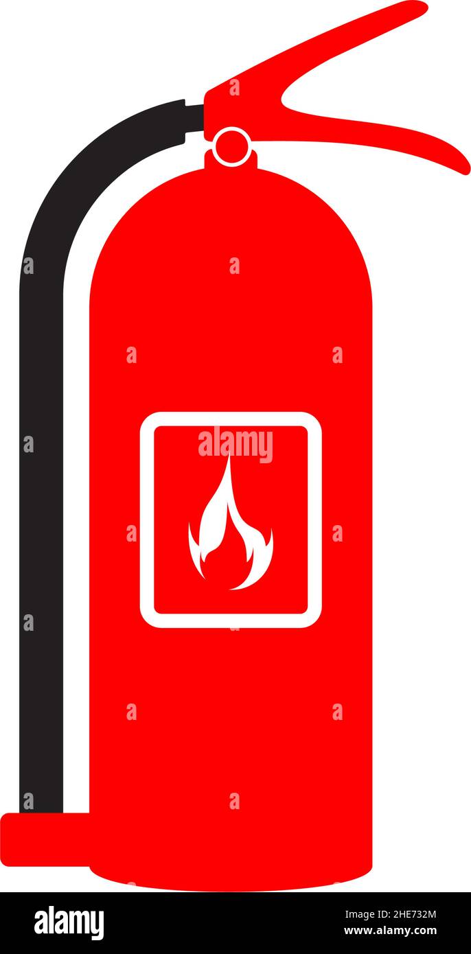 Fire extinguisher icon vector logo design Stock Vector Image & Art - Alamy