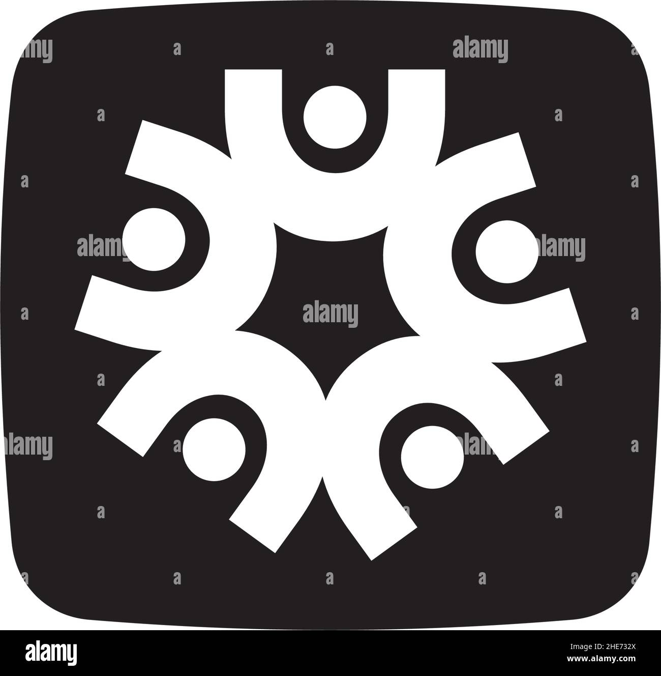 Online meeting community app vector logo design Stock Vector Image ...