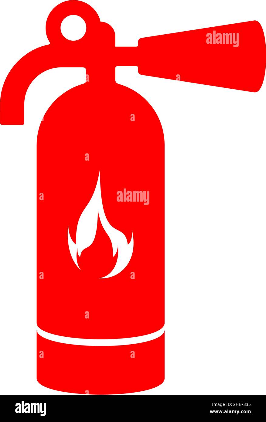 Fire extinguisher icon vector logo design Stock Vector Image & Art - Alamy