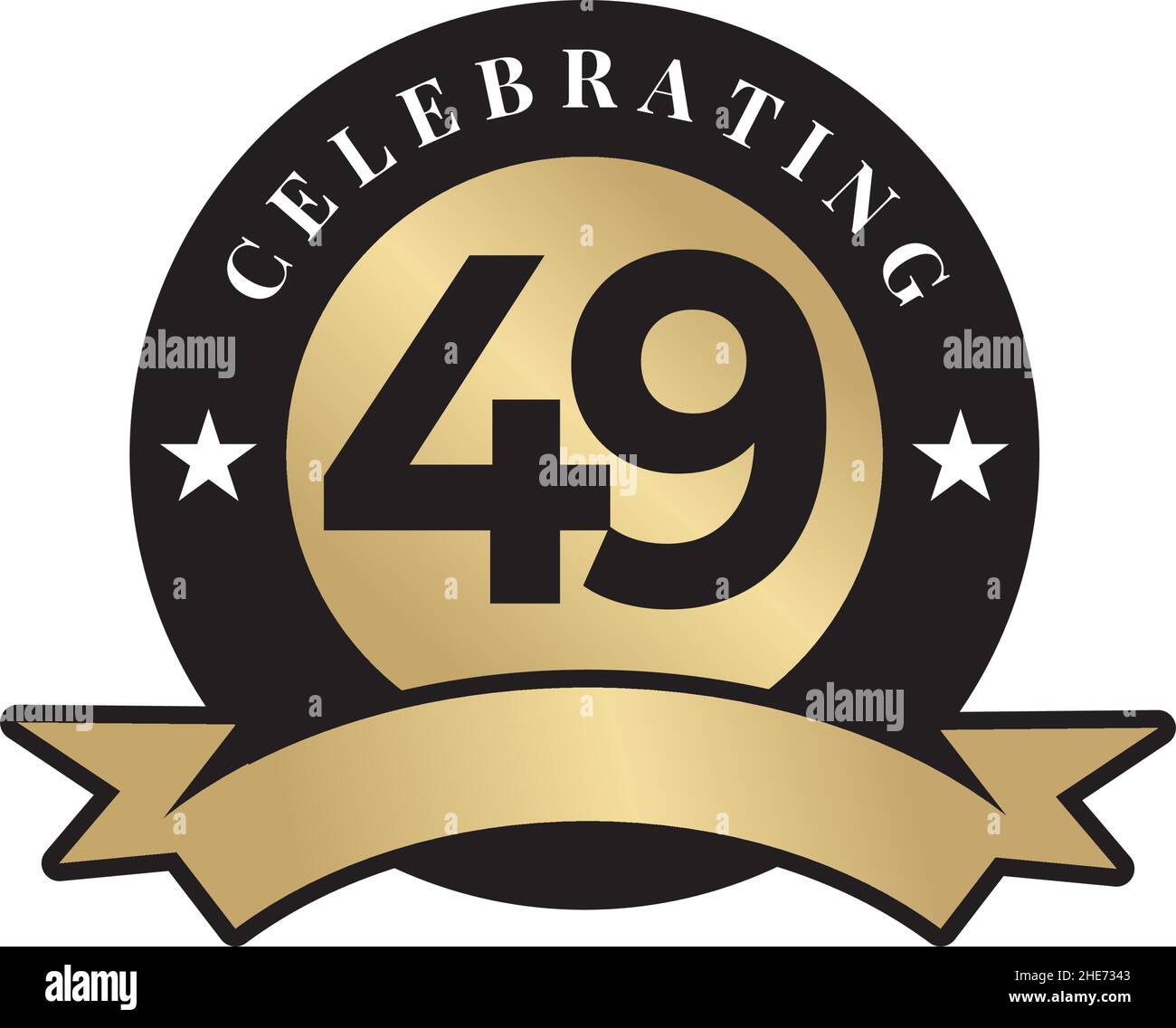 49th year celebration anniversary vector logo design Stock Vector Image ...