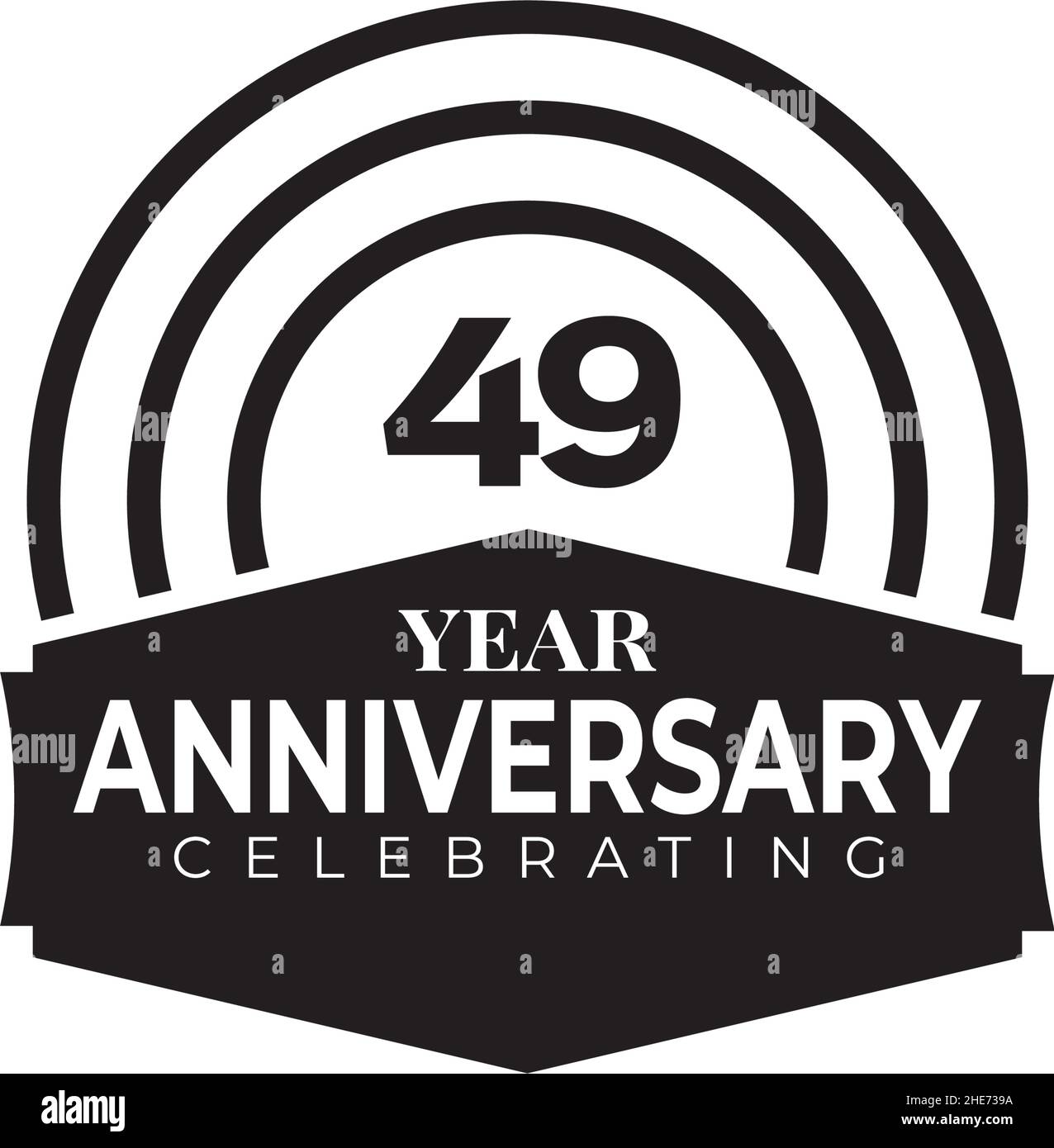 49th year celebration anniversary vector logo design Stock Vector Image ...