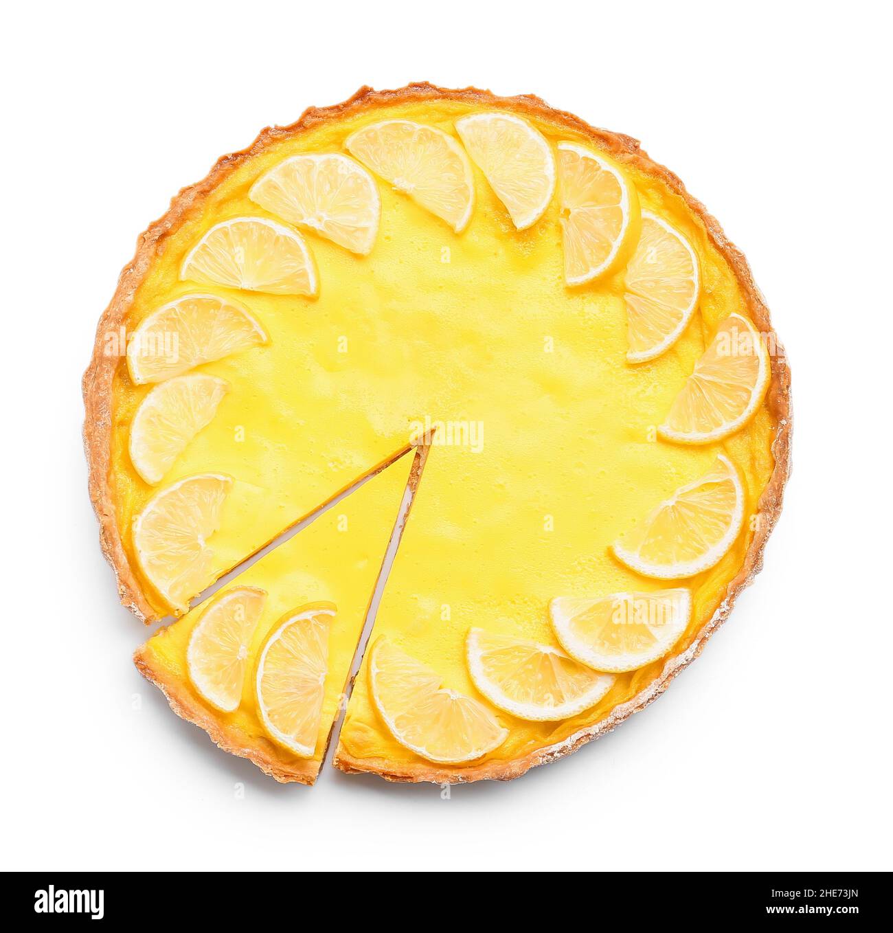 Top view fresh custard tart Cut Out Stock Images & Pictures - Alamy