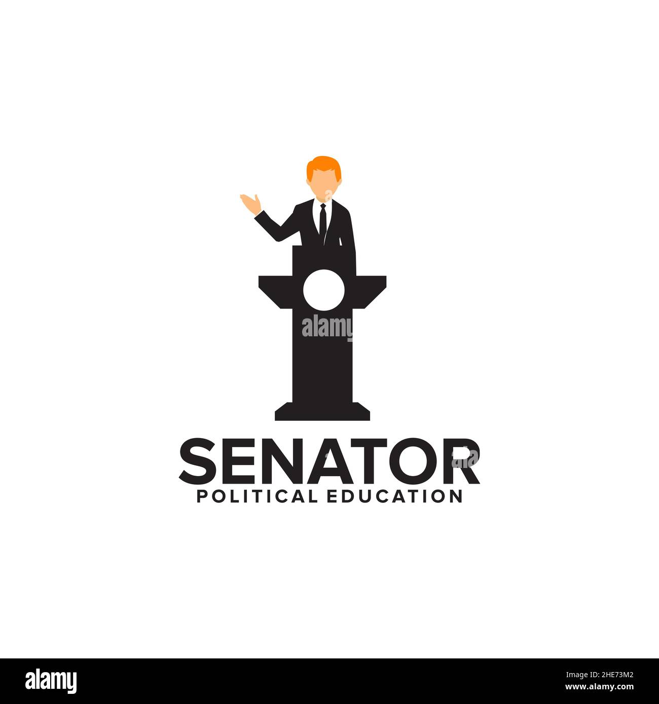 vector logo design of Senator, director of a company, president or ...