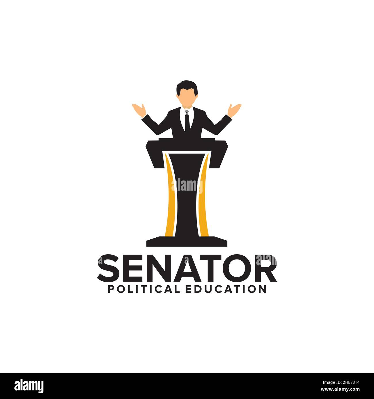 vector logo design of Senator, director of a company, president or ...