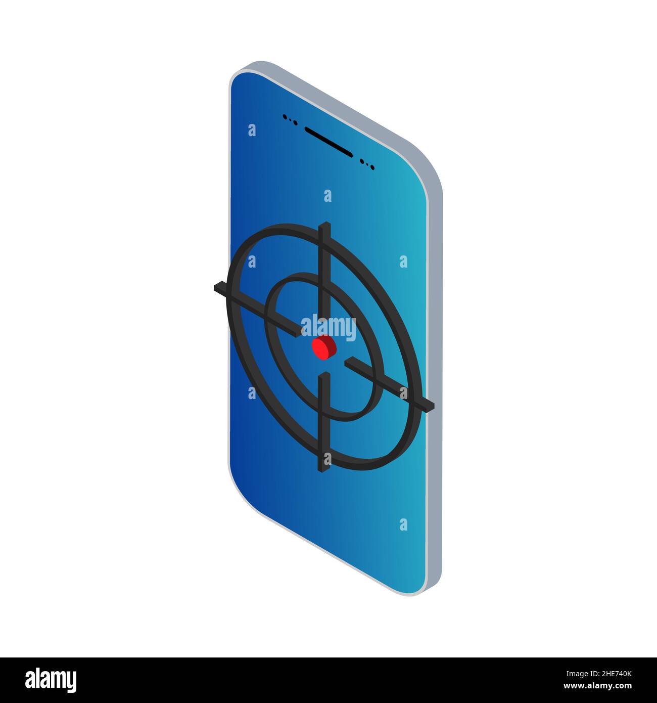 Recruitment template vector icon isometric. Modern target illustration ...
