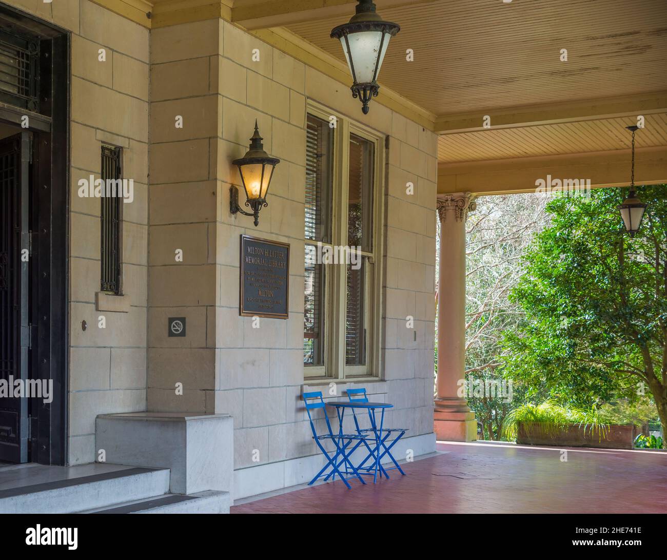NEW ORLEANS, LA, USA - DECEMBER 30, 2021: Front Porch of Milton H ...