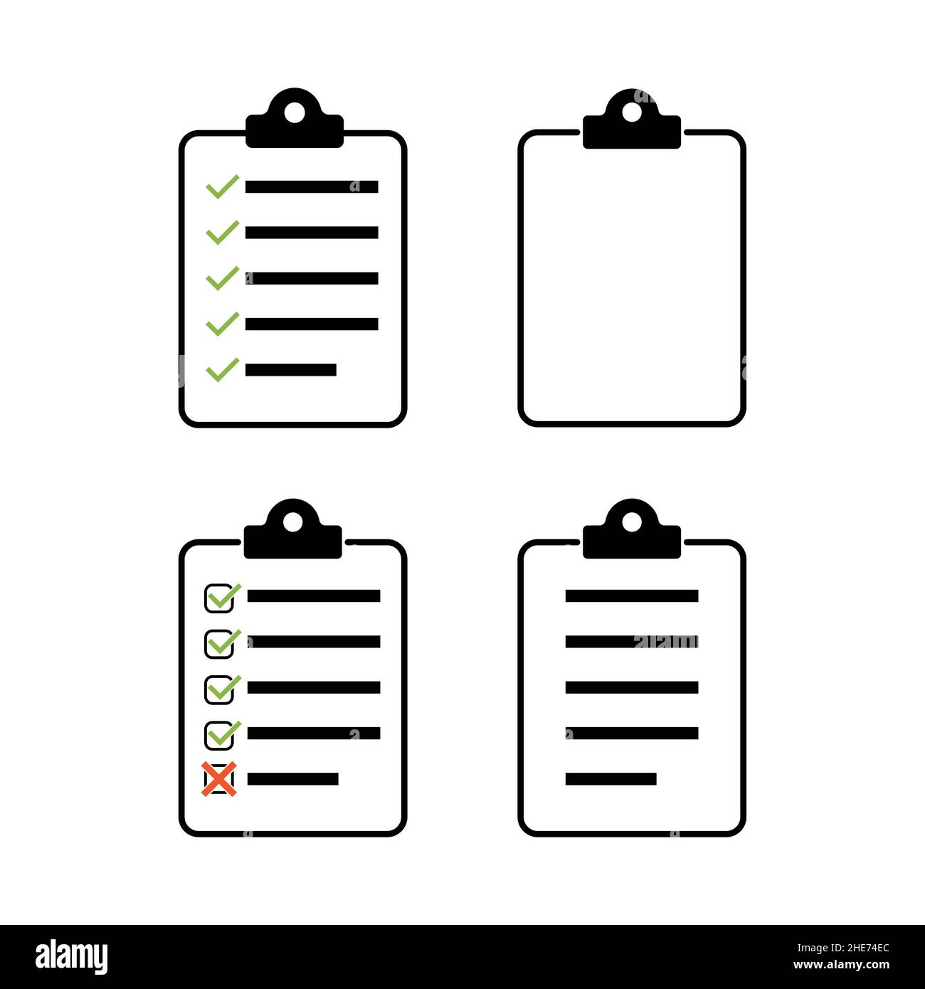 Check list , checklist set flat web icon isolated white background ...