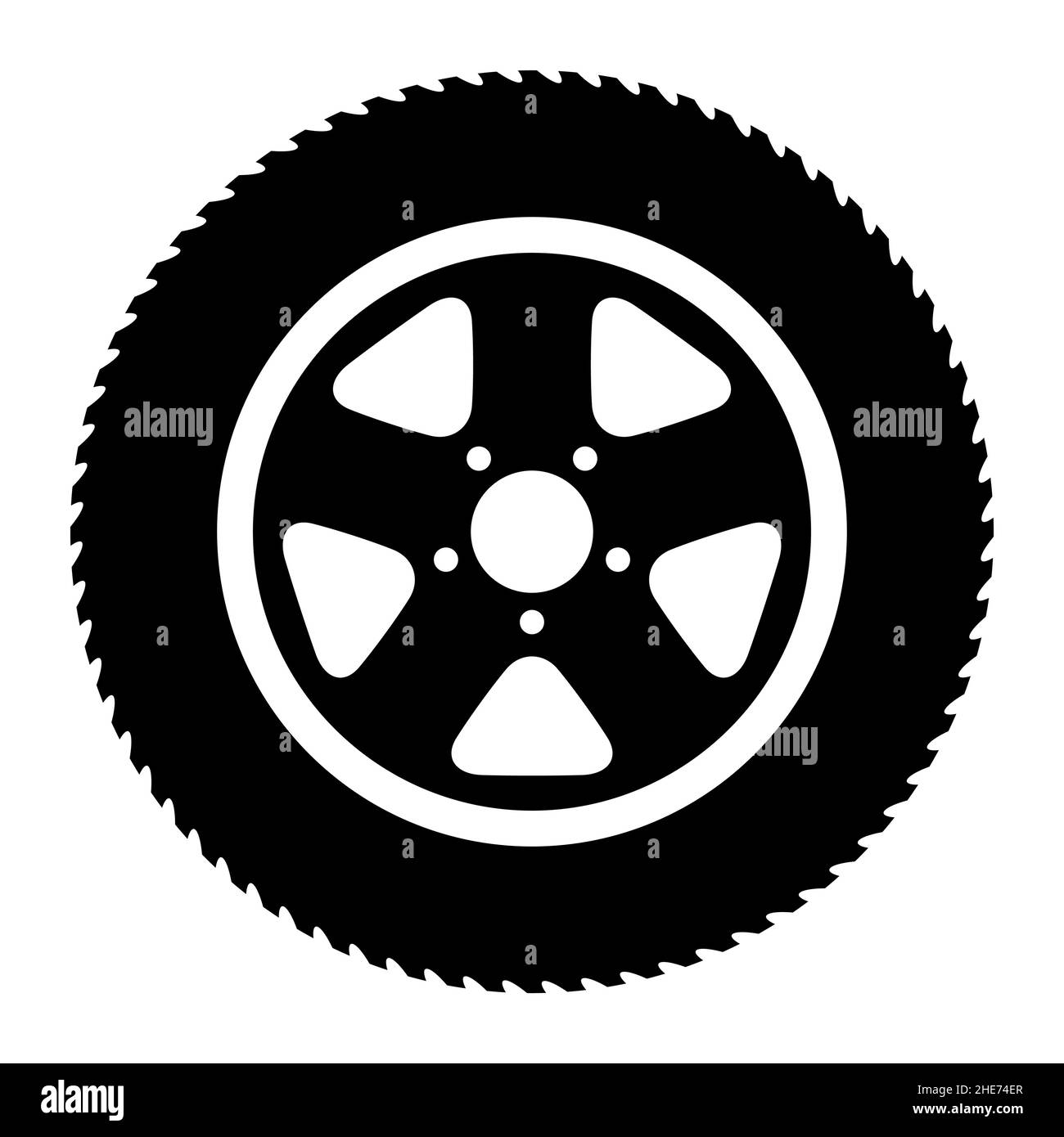 Auto car wheel icon, vehicle tire rim symbol, automotive race sport ...