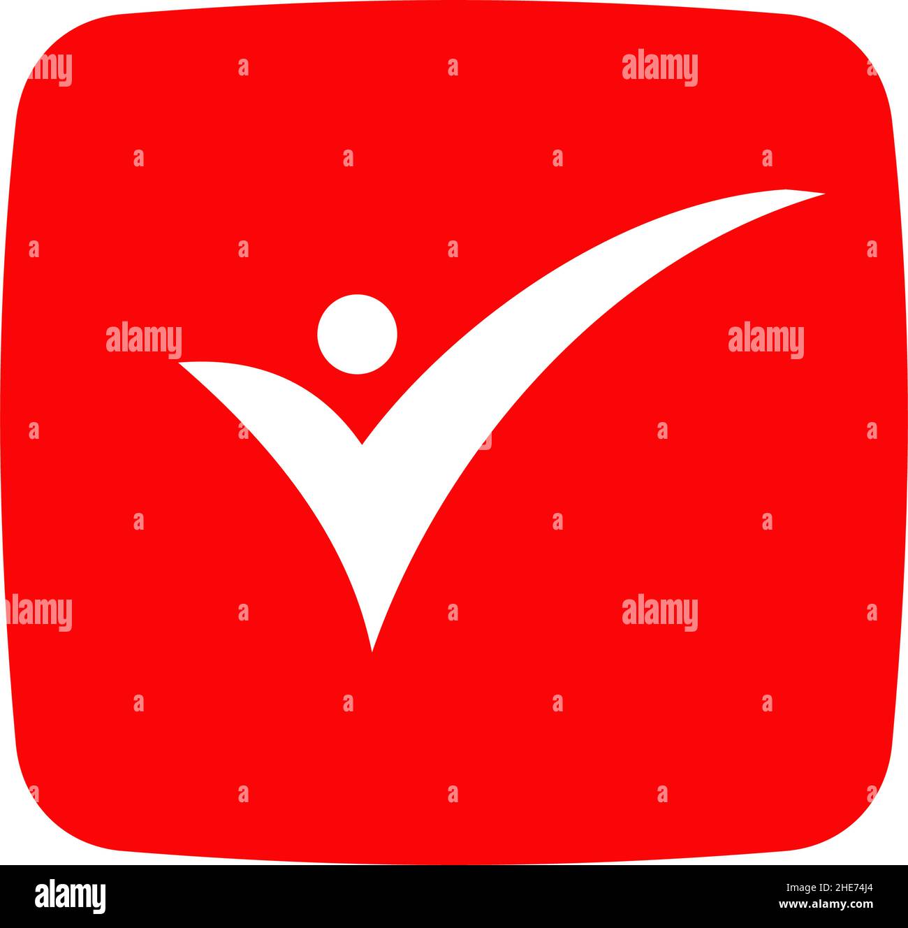 Hand check mark logo Stock Vector Images - Alamy