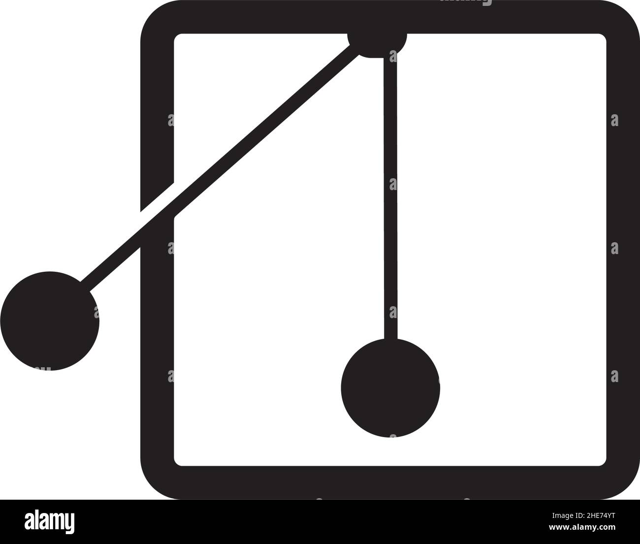 Black simple pendulum business company vector logo design Stock Vector ...