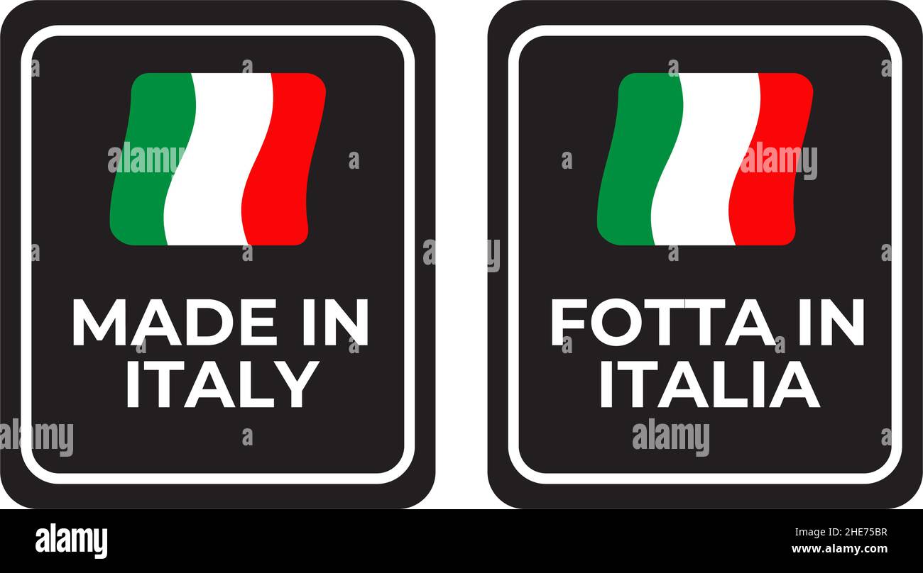 Italian made product Stock Vector Images - Alamy