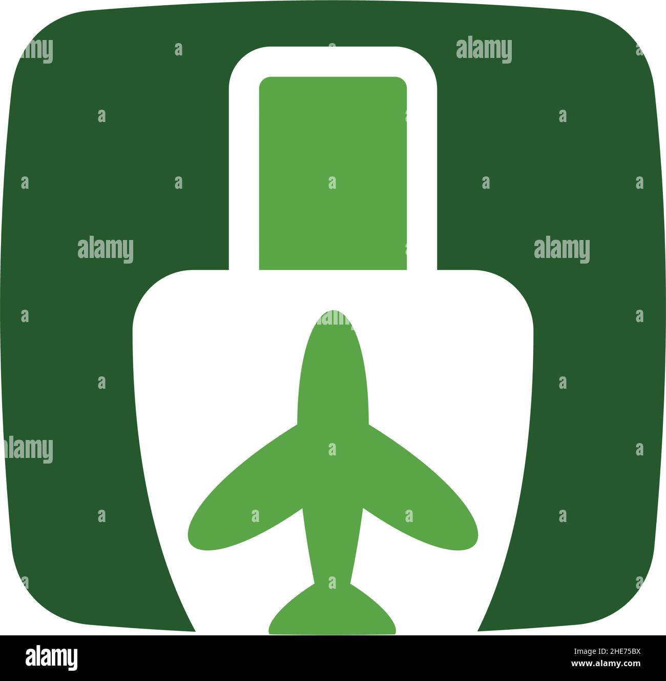 Online travel ticket app logo design with travel bag icon vector Stock ...