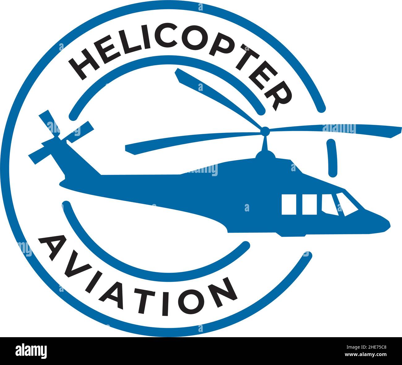 Helicopter flight school academy vector logo design Stock Vector Image ...