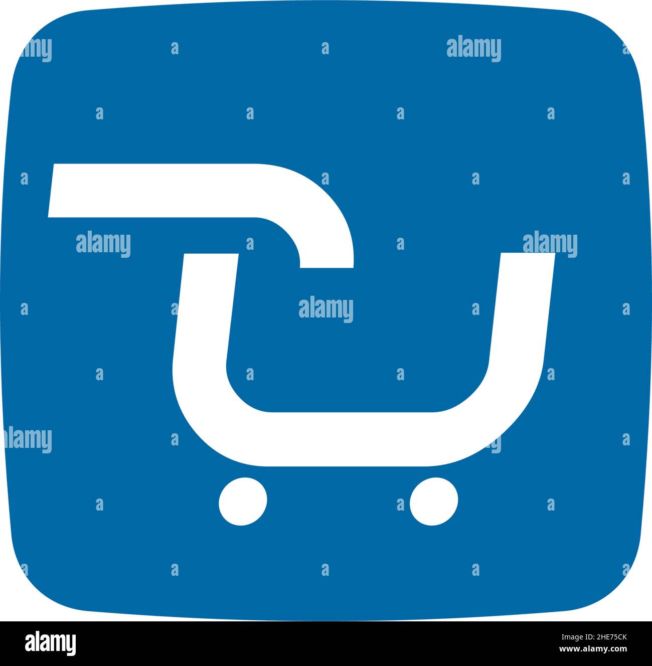 Online shopping app logo with shopping cart icon vector design Stock ...