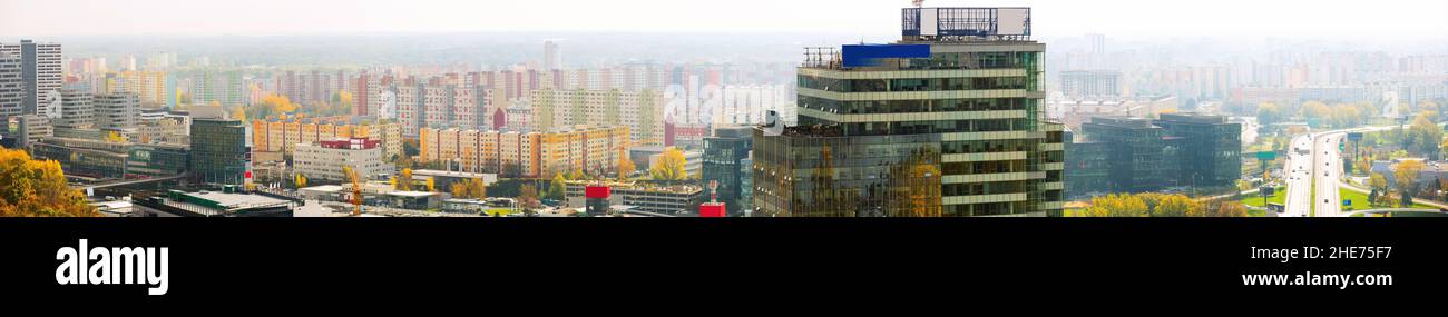 European city Bratislava with view of blocks of flats, Slovakia Stock ...