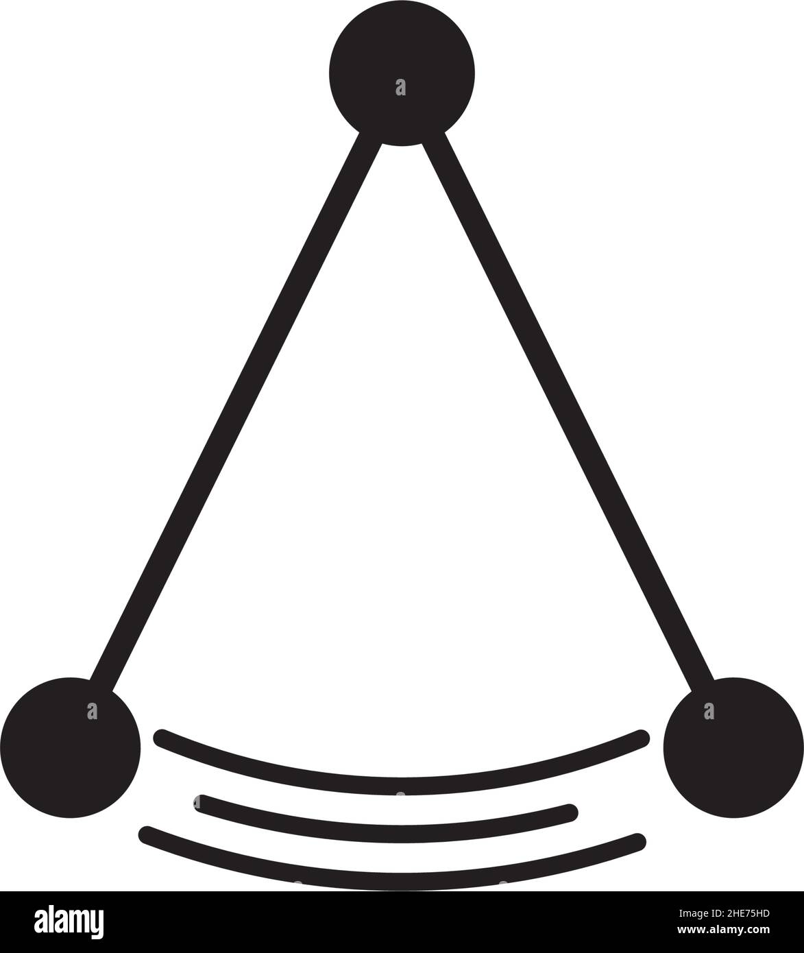 Black simple pendulum business company vector logo design Stock Vector ...