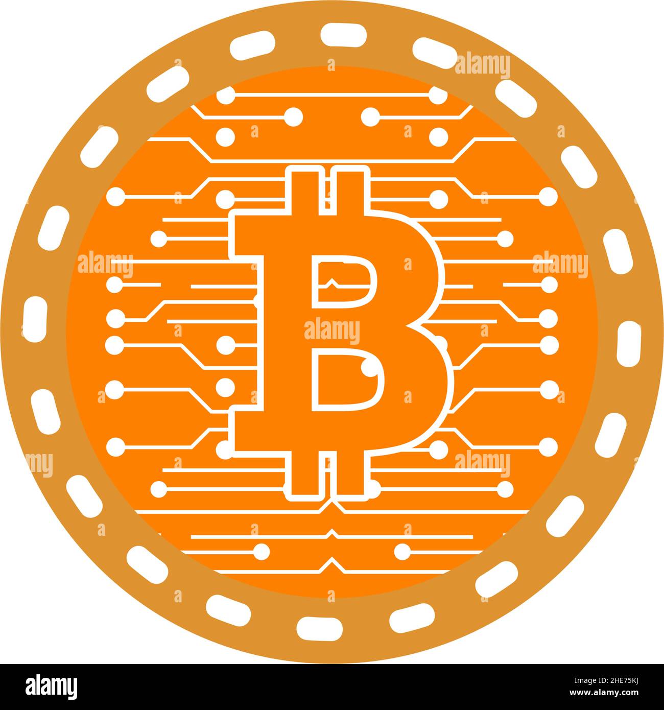 Simple bitcoin symbol vector icon logo design Stock Vector Image & Art ...