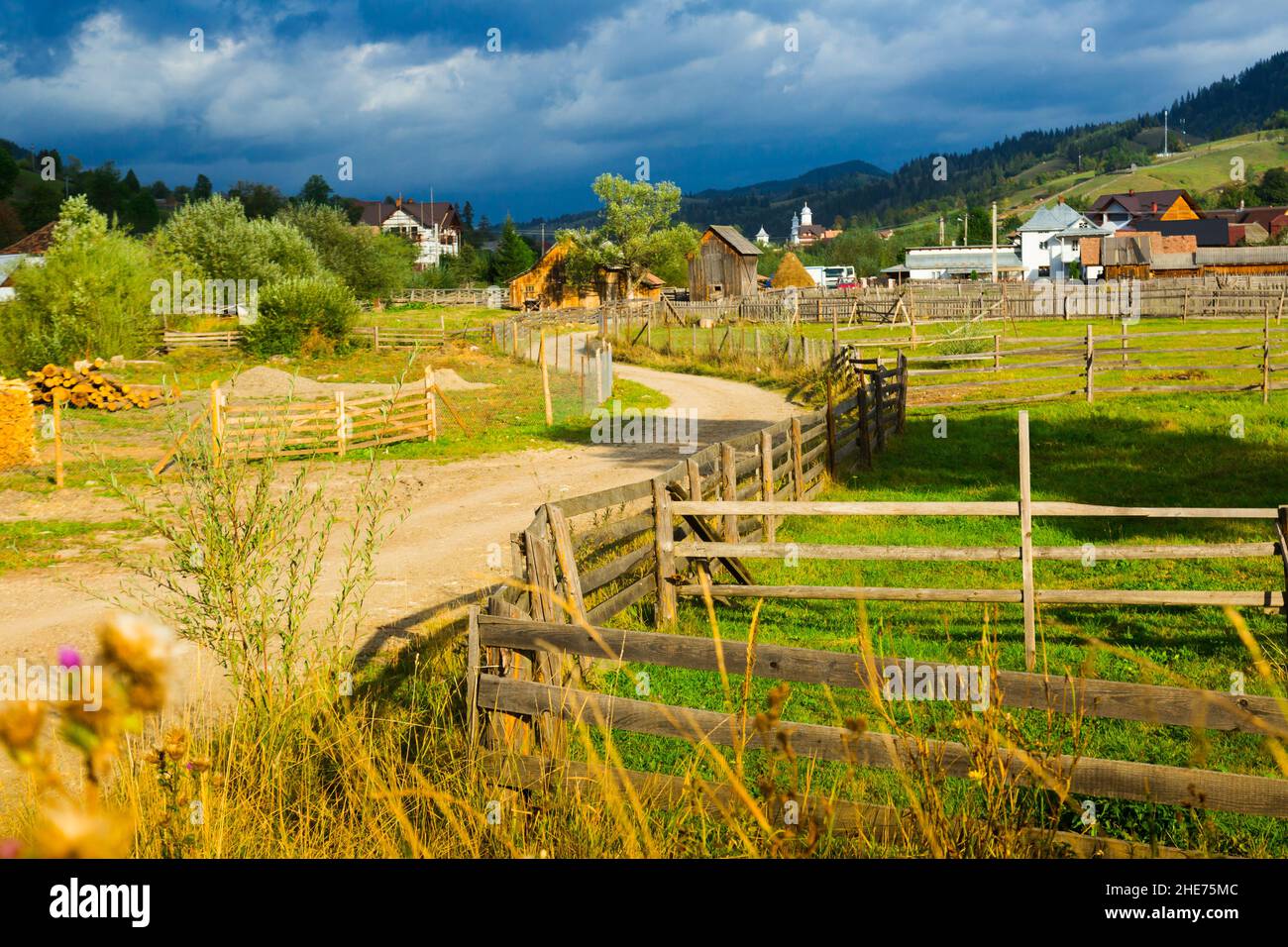 Sadova, traditional romanian village Stock Photo - Alamy