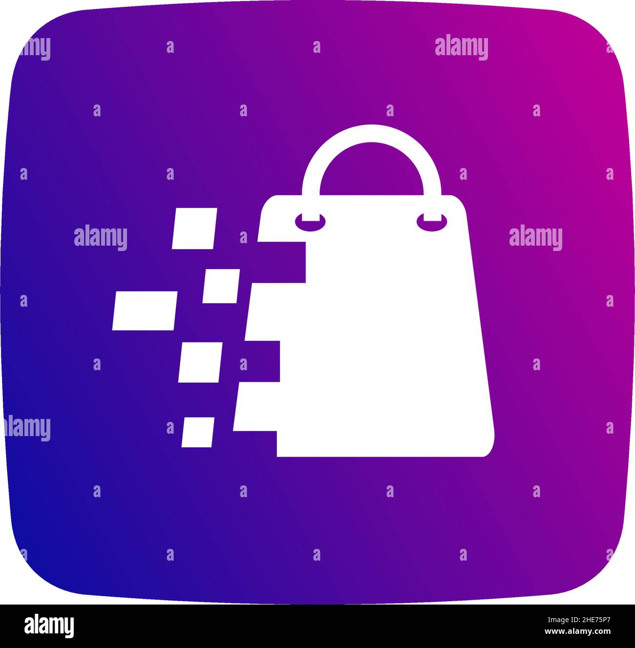 Online shopping app application vector logo design Stock Vector Image ...