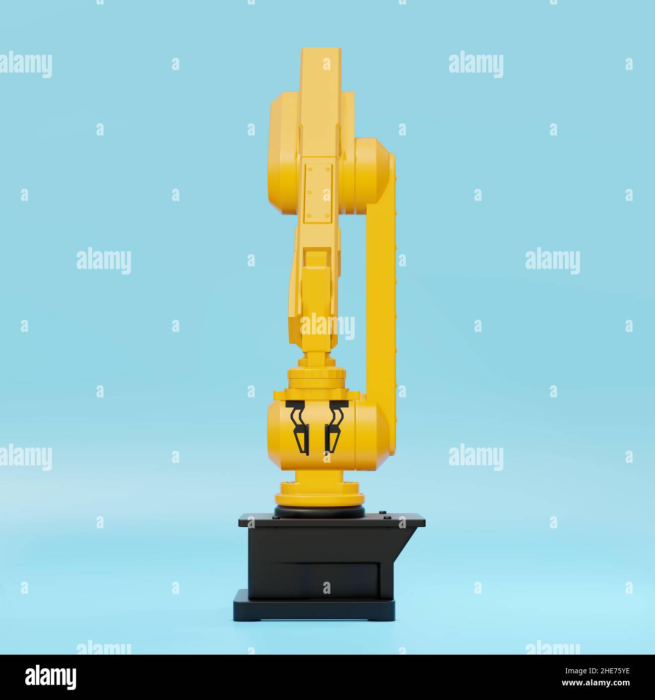 Industry robotic arm isolated on background. 3d rendering Stock Photo ...