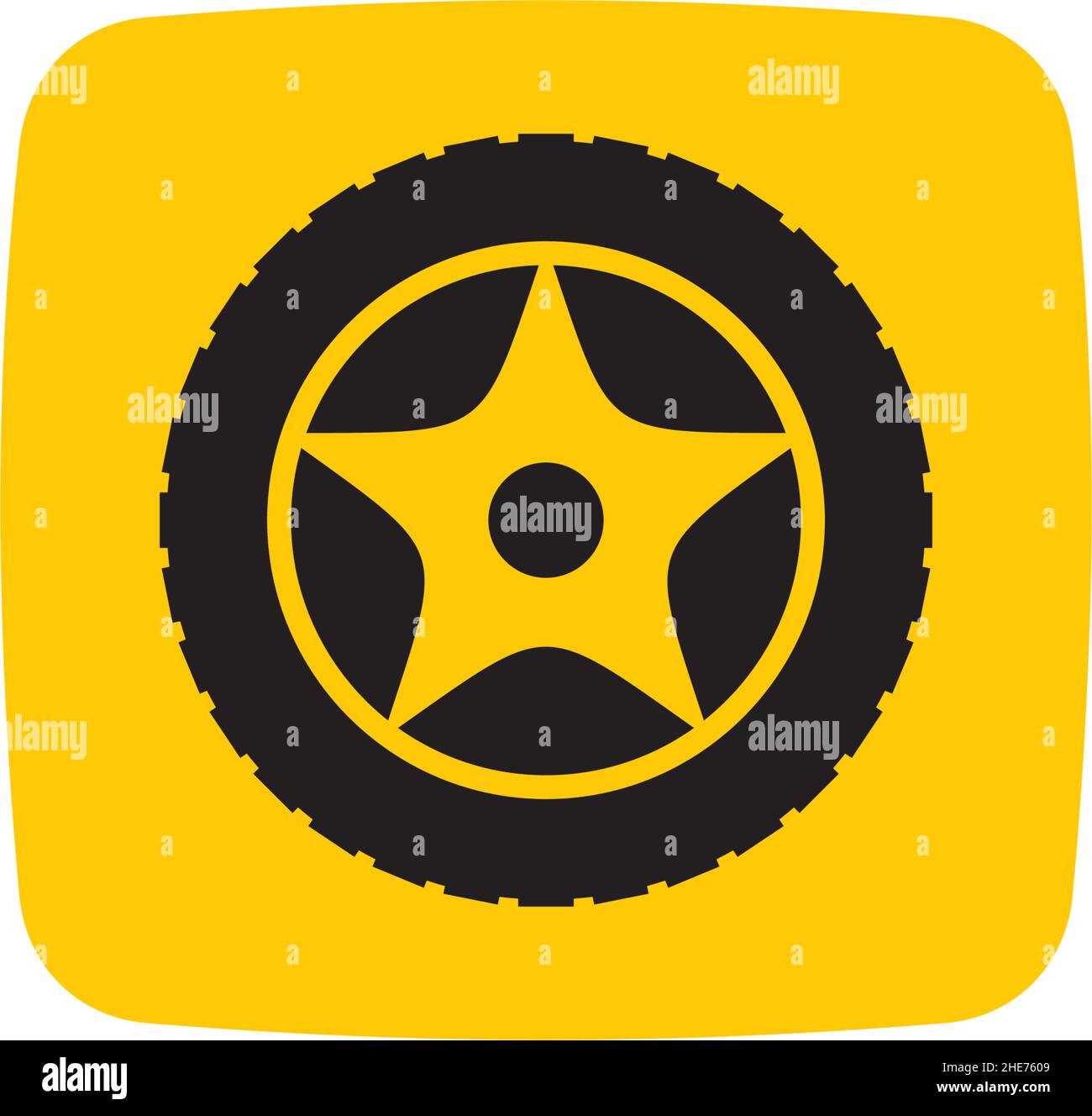 Online car service app vector logo design with tyre symbol Stock Vector ...