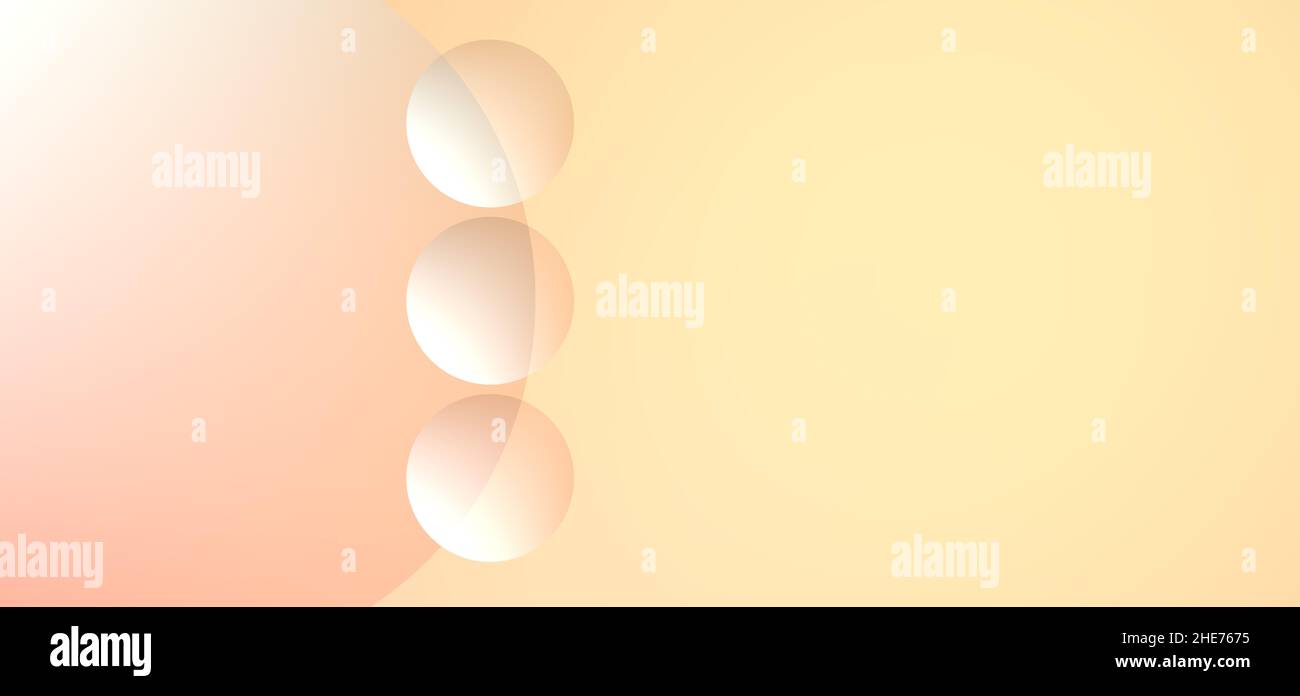 The Creative background for design with circles. Pastel gentle orange ...