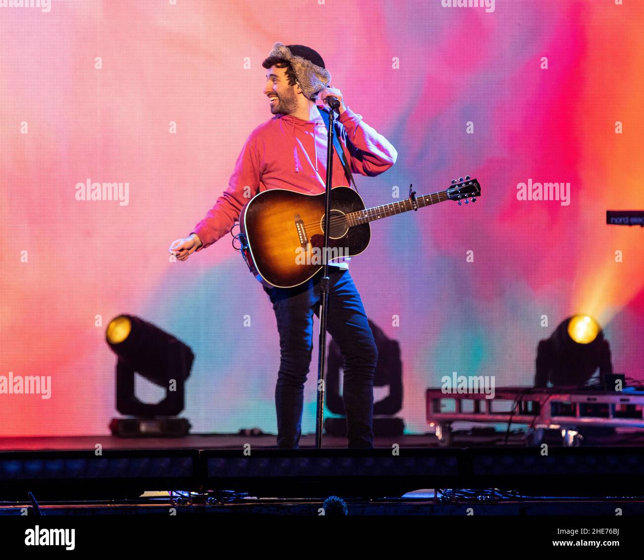 January 8, 2022, Indianapolis, Indiana, USA: Jack Met of AJR performs ...