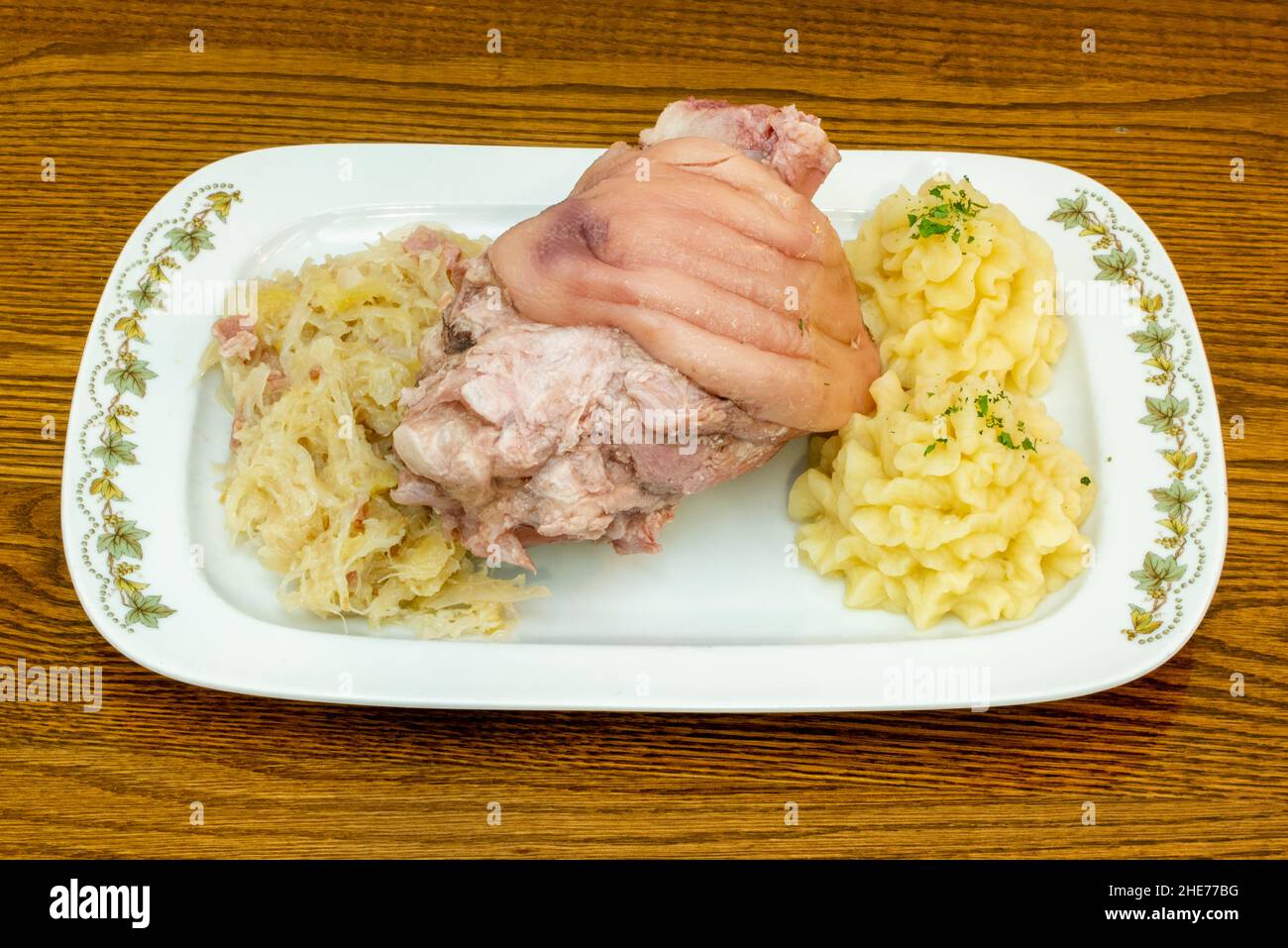 Schweinshaxe is a roast pork knuckle typical of German cuisine and ...